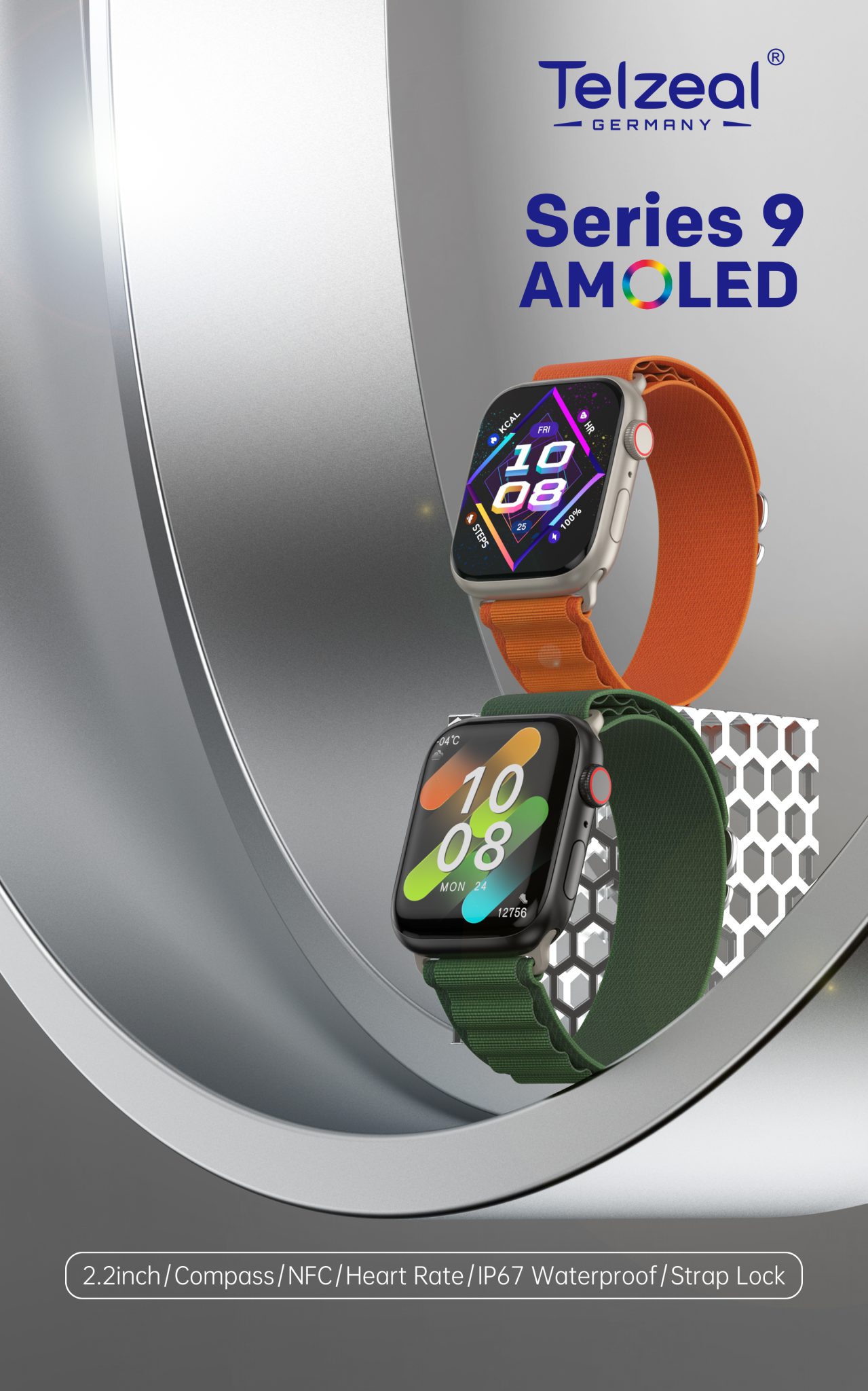ساعت هوشمند Telzeal serieas 9 amoled