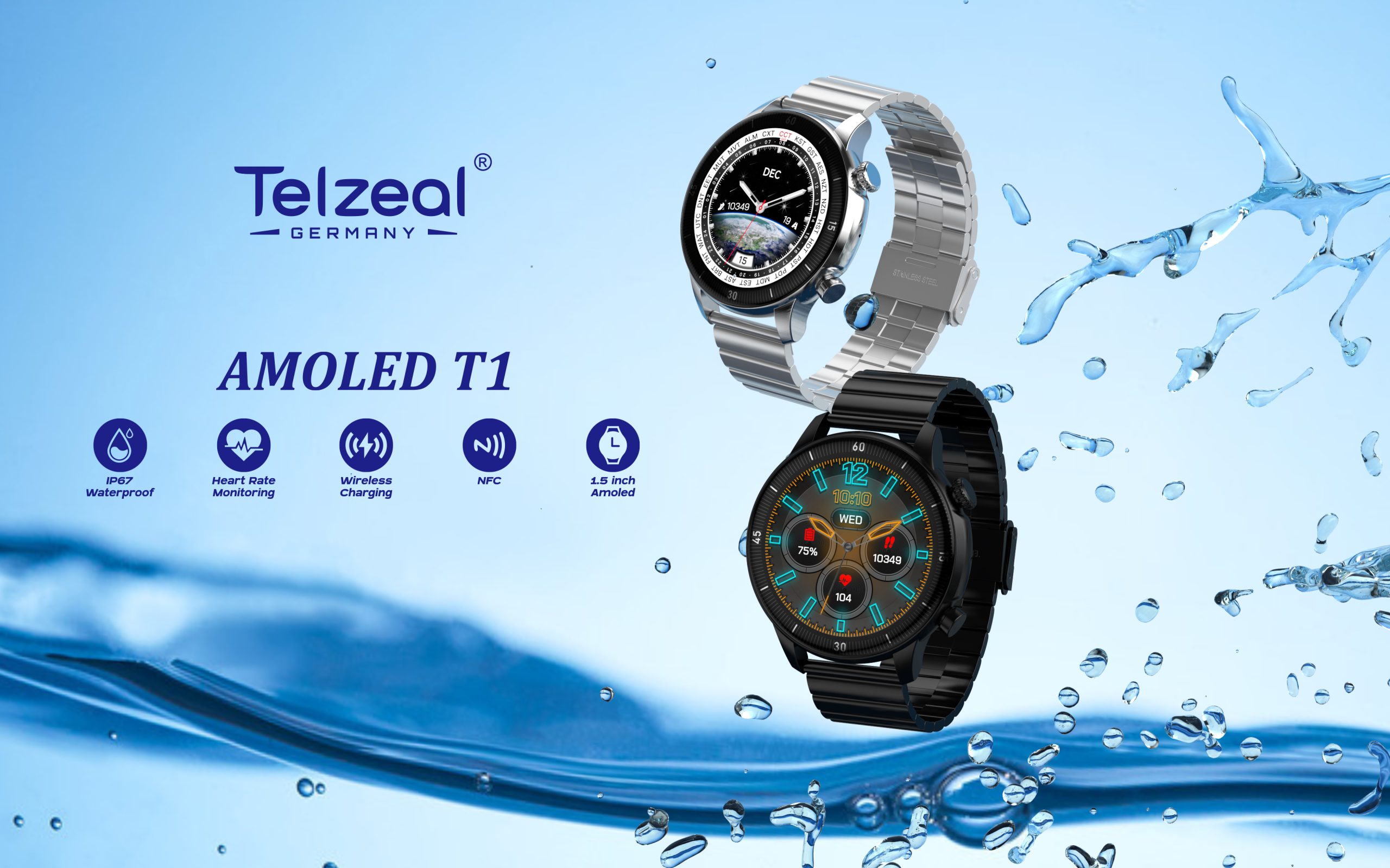 ساعت هوشمند Telzeal مدل AMOLED T1