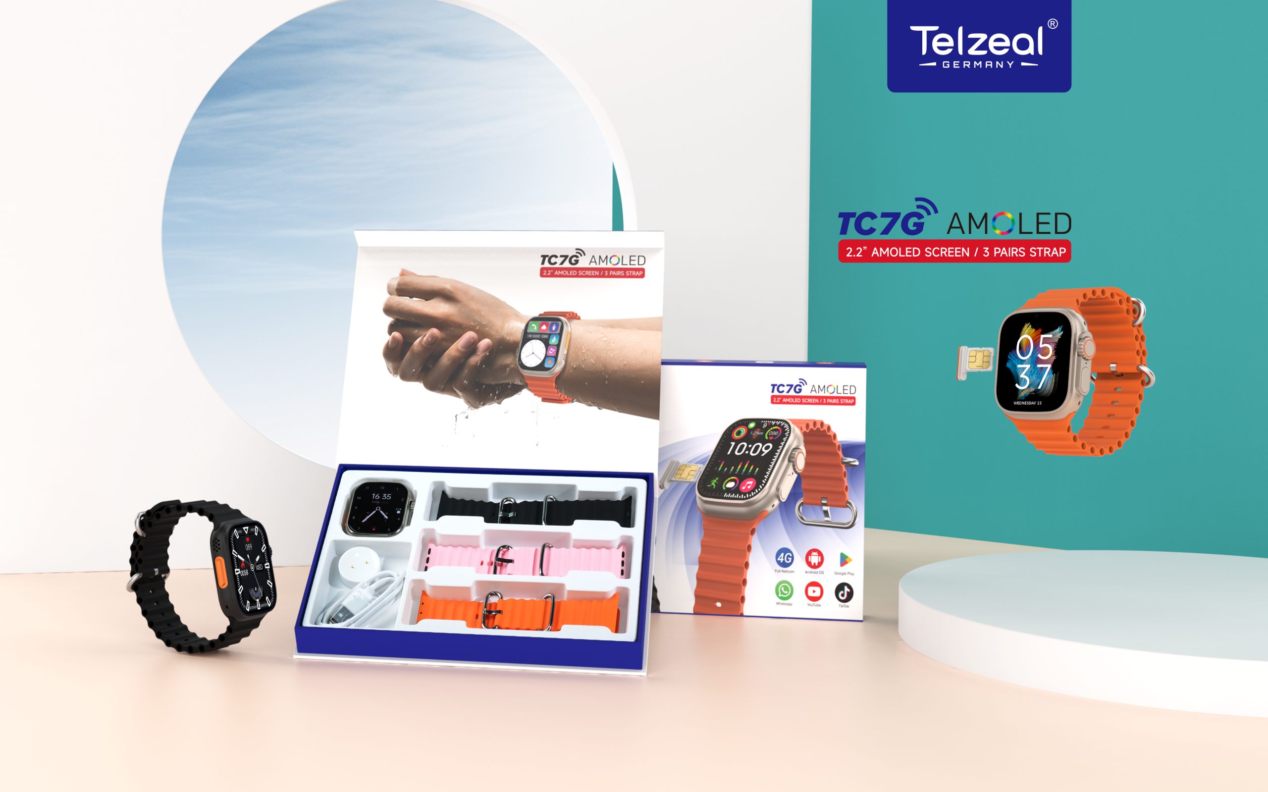 ساعت هوشمند سیم کارت خور Telzeal TC7G